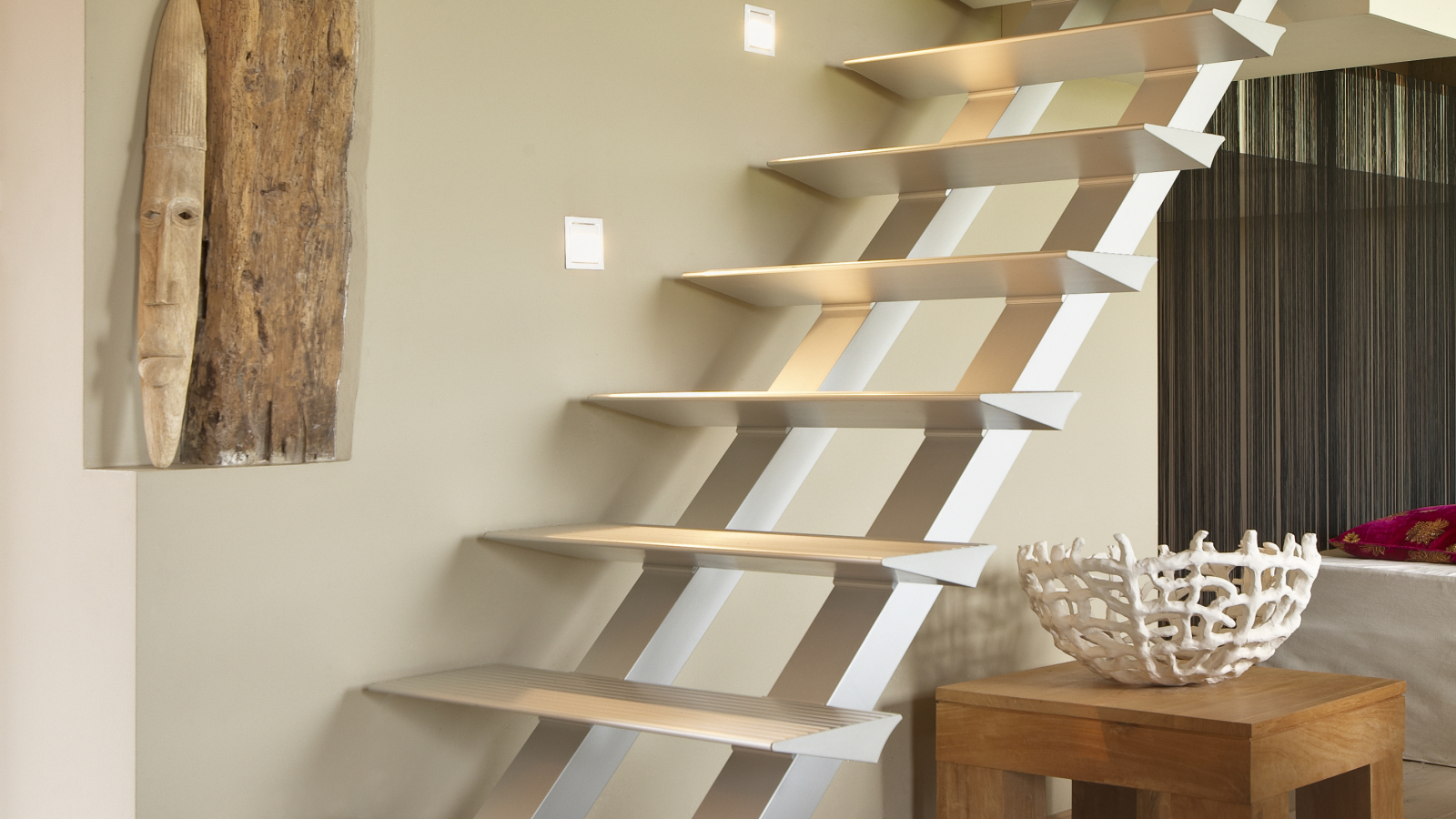 Trap Triangle landelijke stijl in Donk - Graah aluminium designtrappen